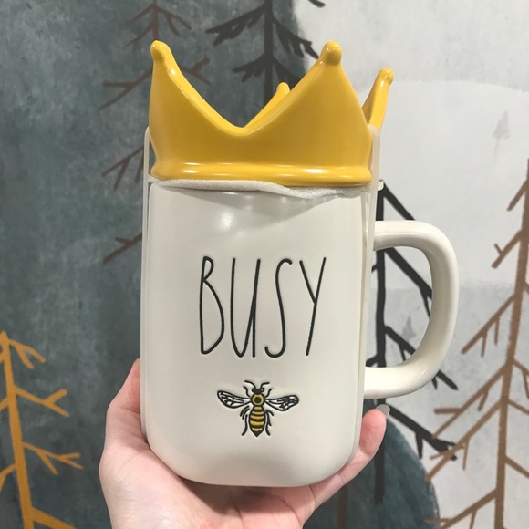 Rae Dunn | Dining | Rae Dunn Busy Bee Mug With Crown Topper | Poshmark